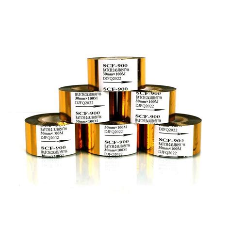 Manufacturer Wholesale Expiry Date Printing Ribbon Matt Colour Holographic Gold Silver Hot