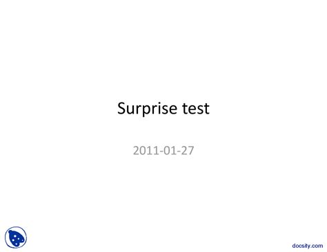 surprise test design and processes in software engineering lecture slides docsity