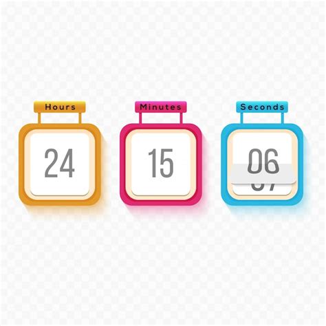 Premium Vector Countdown Web Site Flat Template Digital Clock Timer