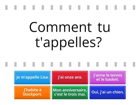 Y6 Questions Et Reponses Q And A 2 Find The Match