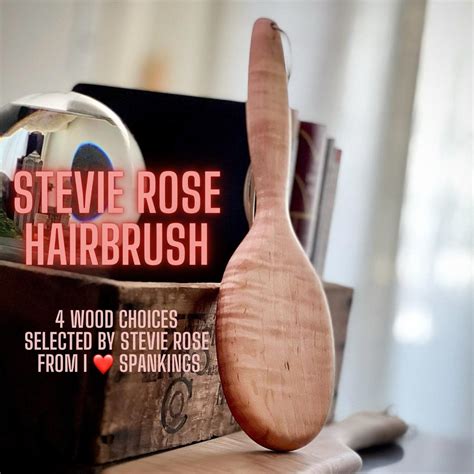 Stevie Roses Hairbrush Spanking Paddle Choose From 4 Beautiful Hardwoods 115 Hairbrush Style