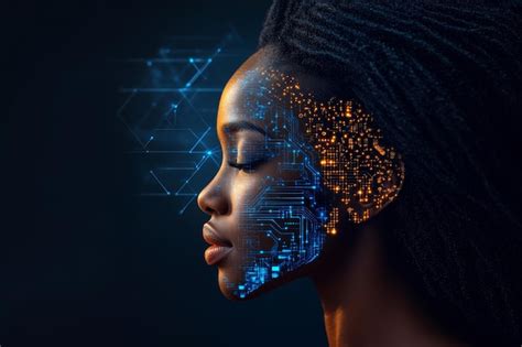 Neuromodulation Brain Region And Cognitive Reserve Woman With Glowing Circuits On Her Face