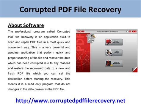 corrupted pdf file recovery