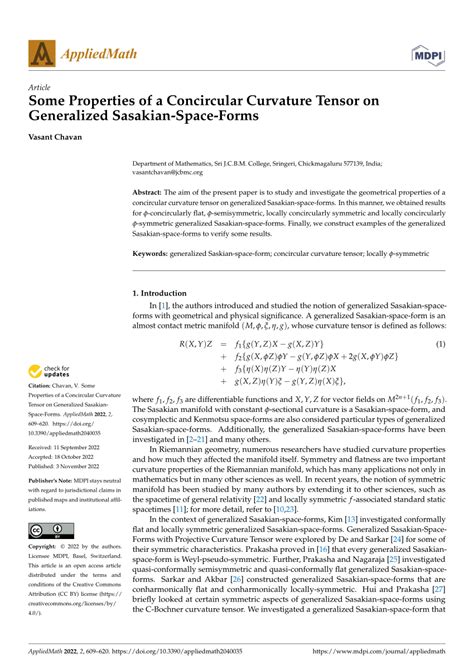 Pdf Some Properties Of A Concircular Curvature Tensor On Generalized Sasakian Space Forms