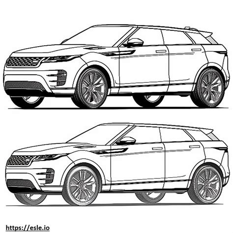 Range Rover Drawing Sketch Coloring Page