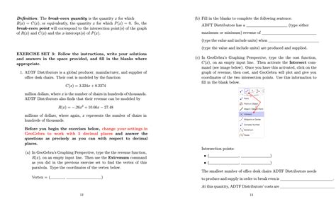 Definition The Break Even Quantity Is The Quantity X