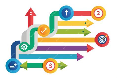 Premium Vector A Colorful Arrow Chart With Arrows Pointing To Different Directions Create