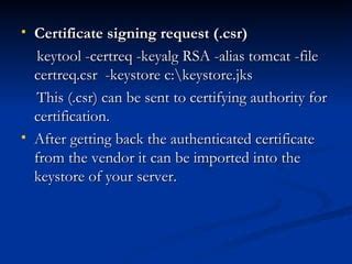 Implementation Of Ssl Injava PPT