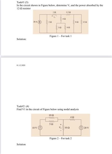 solved task 1 1 3 in the circuit shown in figure below