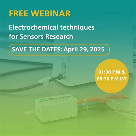 Electrochemistry Sensorresearch Webinar Electrochemicalsensors Metrohmautolab Metrohm