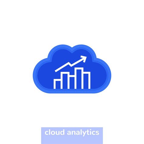 Cloud Analytics Icon With A Graph Vector Art At Vecteezy