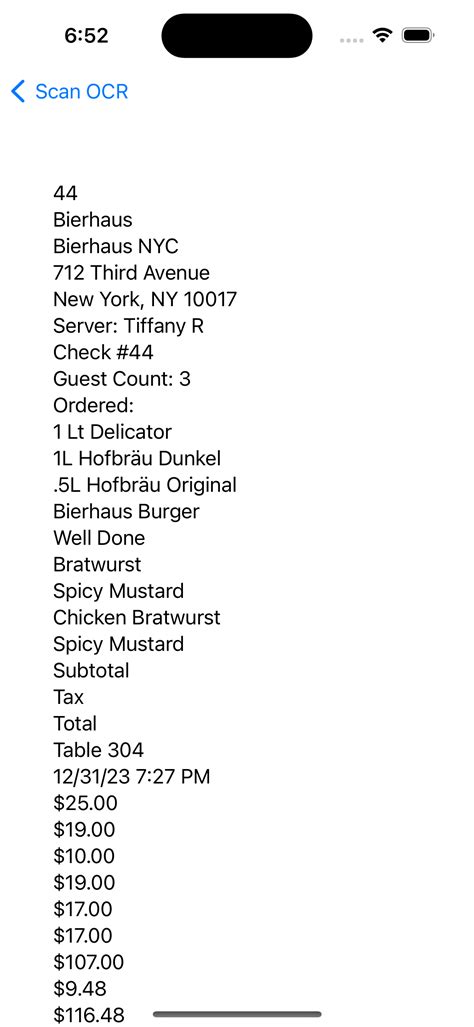 Swift Apple Visionkit Scanning Receipt Structure Accurately Stack
