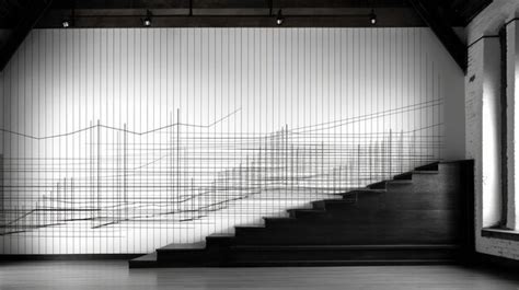 Premium Ai Image Art Installation Featuring A Wireframe