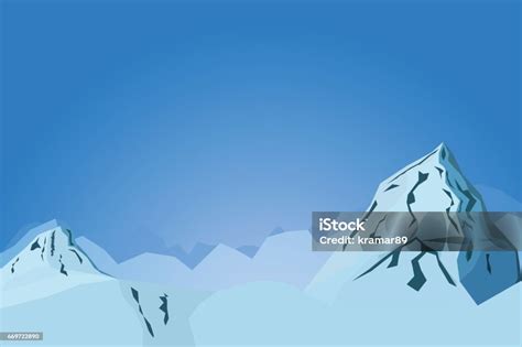 추상적인 산 두 봉우리와 언덕 풍경 일러스트 벡터 자연 산 파노라마 내 필드 모방의 얕은 깊이 0명에 대한 스톡 벡터 아트 및 기타 이미지 Istock