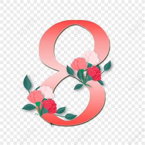 여성의 날 카네이션 꽃 일러스트 글꼴디지털식물 Png 일러스트 무료 다운로드 Lovepik
