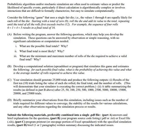 Probabilistic Algorithms Andor Stochastic Simulation