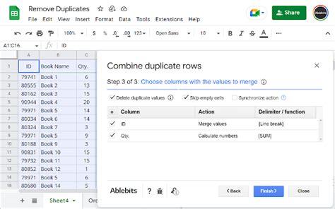 Remove Duplicates Google Workspace Marketplace