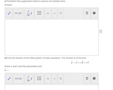 Solved Consider The Following System Of Linear Equations Chegg