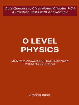 O Level Physics MCQ Multiple Choice Questions By Arshad Iqbal OverDrive Free Ebooks