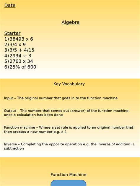 Algebra Functions One Step Pdf Function Mathematics Mathematics