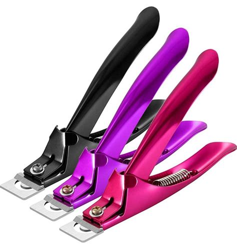 3피스 인조 손톱깎이 아크릴 네일 팁 커터 녹 방지 스테인리스 스틸 키트 트리머 매니큐어 도구 인공 젤 네일 티몬