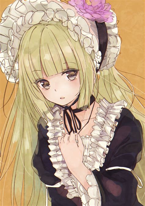 Safebooru 1girl Bangs Black Choker Blonde Hair Blunt Bangs Blush