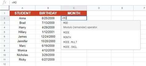 How To Use MONTH Function In Google Sheets Step By Step