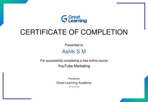 Ashik S M On Linkedin Greatlearningacademy Greatlearning Glacertificate