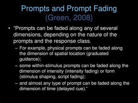 Ppt Prompts And Prompt Fading Powerpoint Presentation Free Download Id 151286