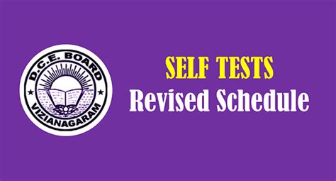 Self Test Revised Schedule