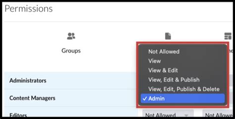 Composer Permissions Finalsite Support