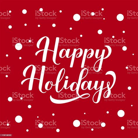 눈 색종이와 빨간 배경에 해피 홀리데이 서예 손 문자 메리 크리스마스와 새해 복 분 타이포그래피 포스터입니다 인사말 카드 배너 전단지 등을위한 벡터 템플릿 12월에 대한