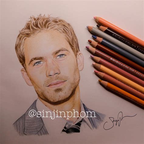 Paul Walker Drawing By Pencil