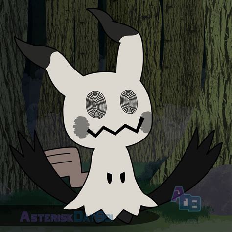 Shiny Mimikyu In The Dark Forest Flat Color Vr By Asteriskdatboi On