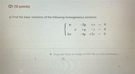 Solved A Find The Basic Solutions Of The Following Chegg