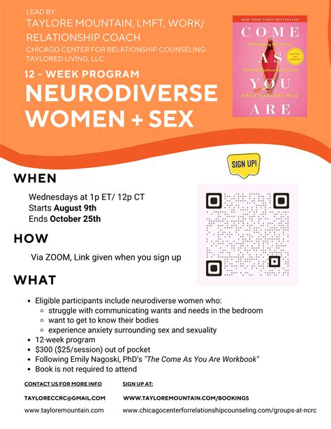 Neurodiverse Women Sex Group Chicago Center For Relationship Counseling