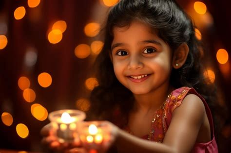 Premium Ai Image Happy Diwali Greeting Card Showing Indian Beautiful