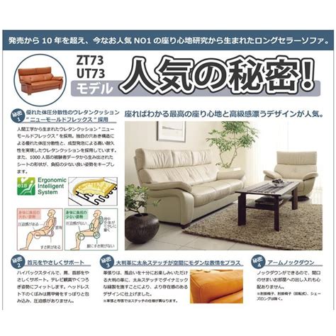 カリモク家具（karimoku Furniture） カリモク Zt73モデル Zt7306 Zt7356 1pソファ 本革張ソファ スツール