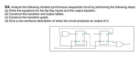 Solved Q Analyze The Following Clocked Synchronous Chegg