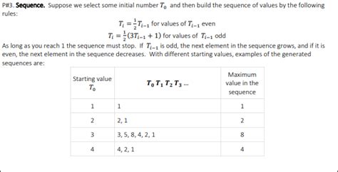 solved p 3 sequence suppose we select some initial number