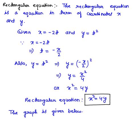 [solved] Find The Rectangular Equation Of The Curve Given By The Parametric Course Hero