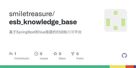Github Smiletreasureesbknowledgebase 基于springboot和vue搭建的esb知识库平台