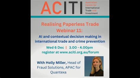 Realising Paperless Trade Webinar 11 Ai And Contextual Decision Making