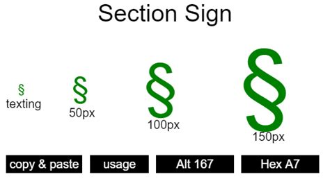 Section Sign Symbol And Codes