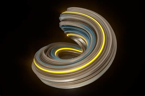 Premium Photo Colorful Round Geometry Gradient Curve Background 3d Rendering