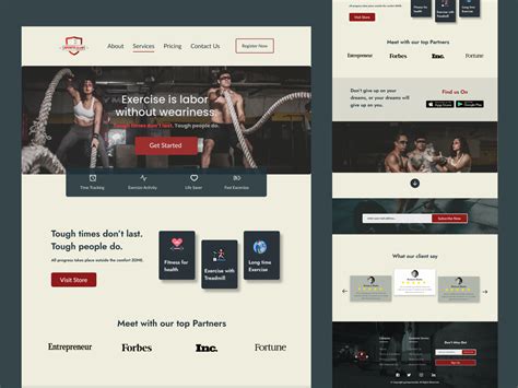 Gym Landing Page Ui Design Using Figma By Md Mizanur Rahman On Dribbble
