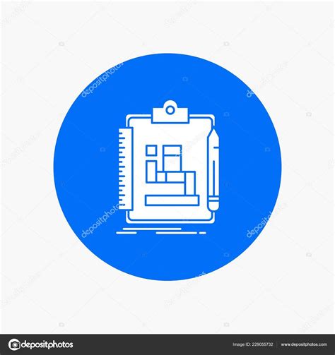Algorithm Process Scheme Work Workflow White Glyph Icon Circle Vector
