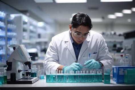 Premium AI Image Biochemistry Lab Exploration