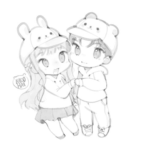 Anime Chibi Couples Drawing