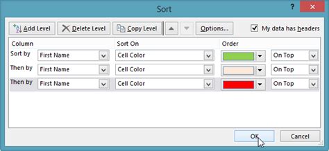 Lesson 3 Sorting A Range On Colour Summit Consulting Ltd